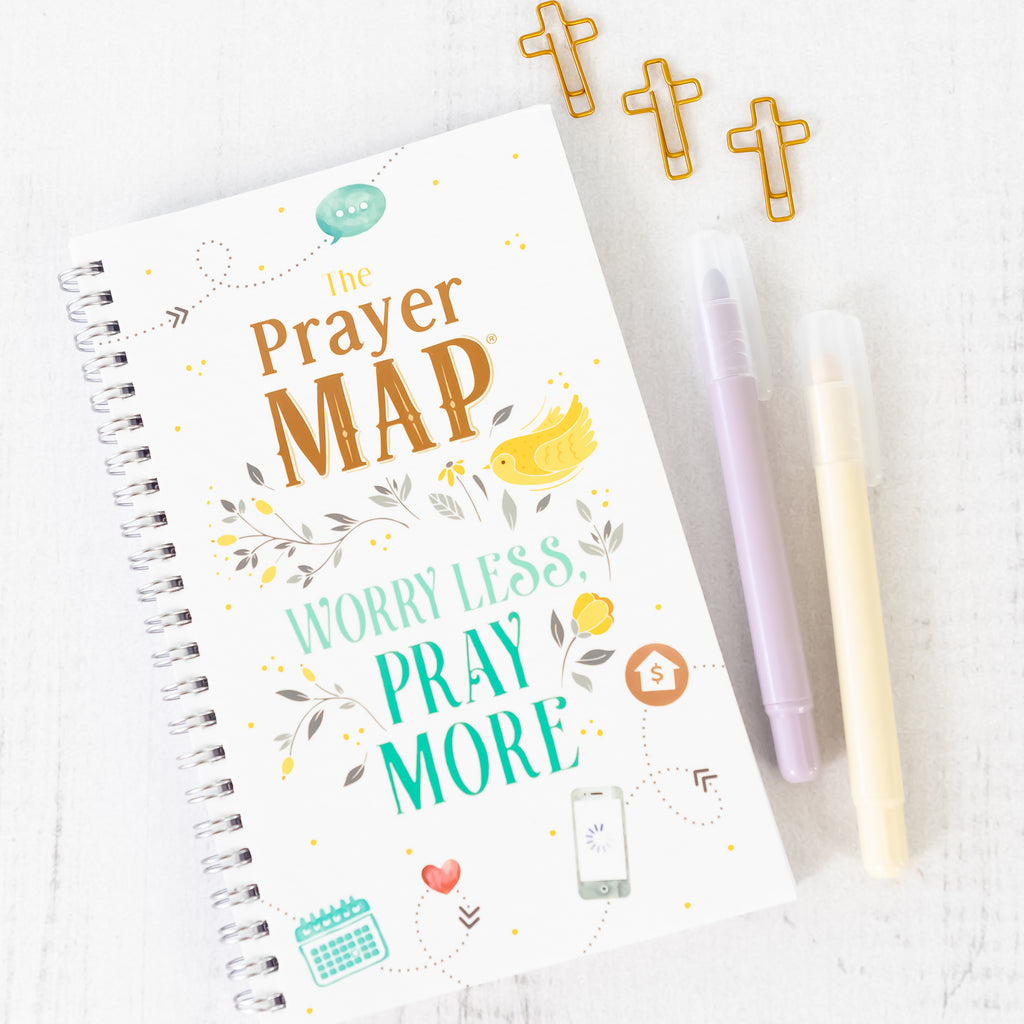 The Prayer Map Worry Less Pray More Spiral Study Journal